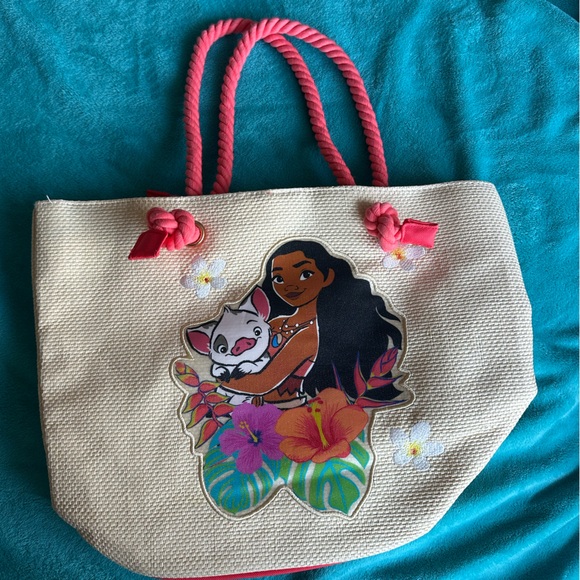 Disney | Accessories | Disney Moana Cream Tote Bag | Poshmark